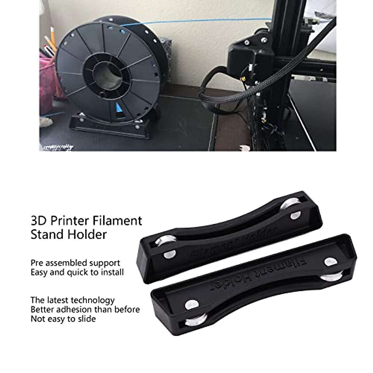 ABS Rolls Stand Holder, Better Adhesion Pre Assembled Reduce Resistance Stable Adjustable 3D Printer Filament Stand Holder Spool Oxidation Resistant for Outlet