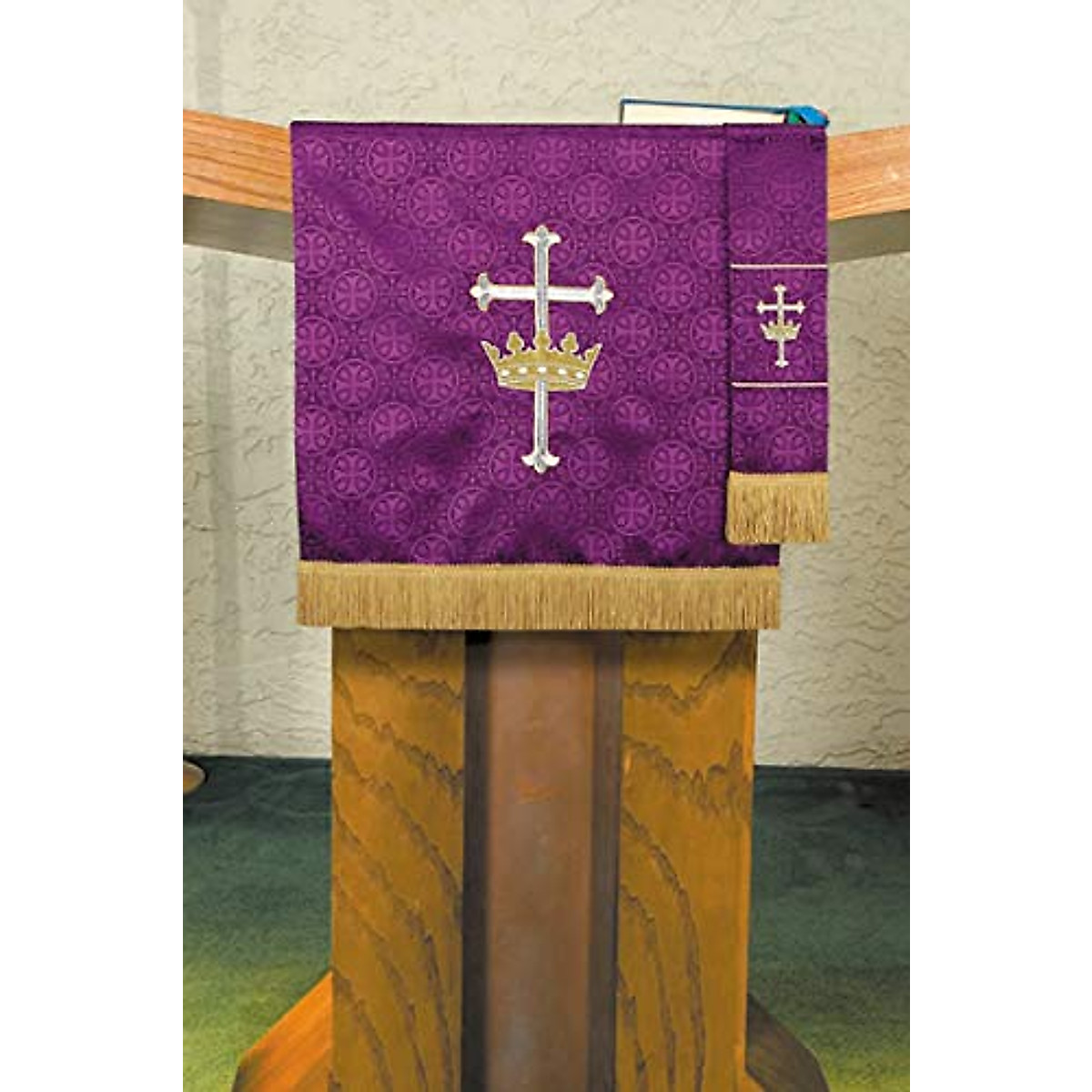 R.J. Toomey Purple Polyester King of Kings Embroidered Pulpit Scarf, 38 Inch