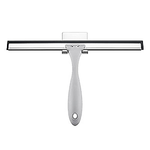 AmazerBath Squeegee for Shower Glass Door, Shower Squeegee for Glass Doors - All-Purpose Squeegee with Hook for Shower Doors, Windows, Mirrors, Tiles and Car Glass, 10 Inches