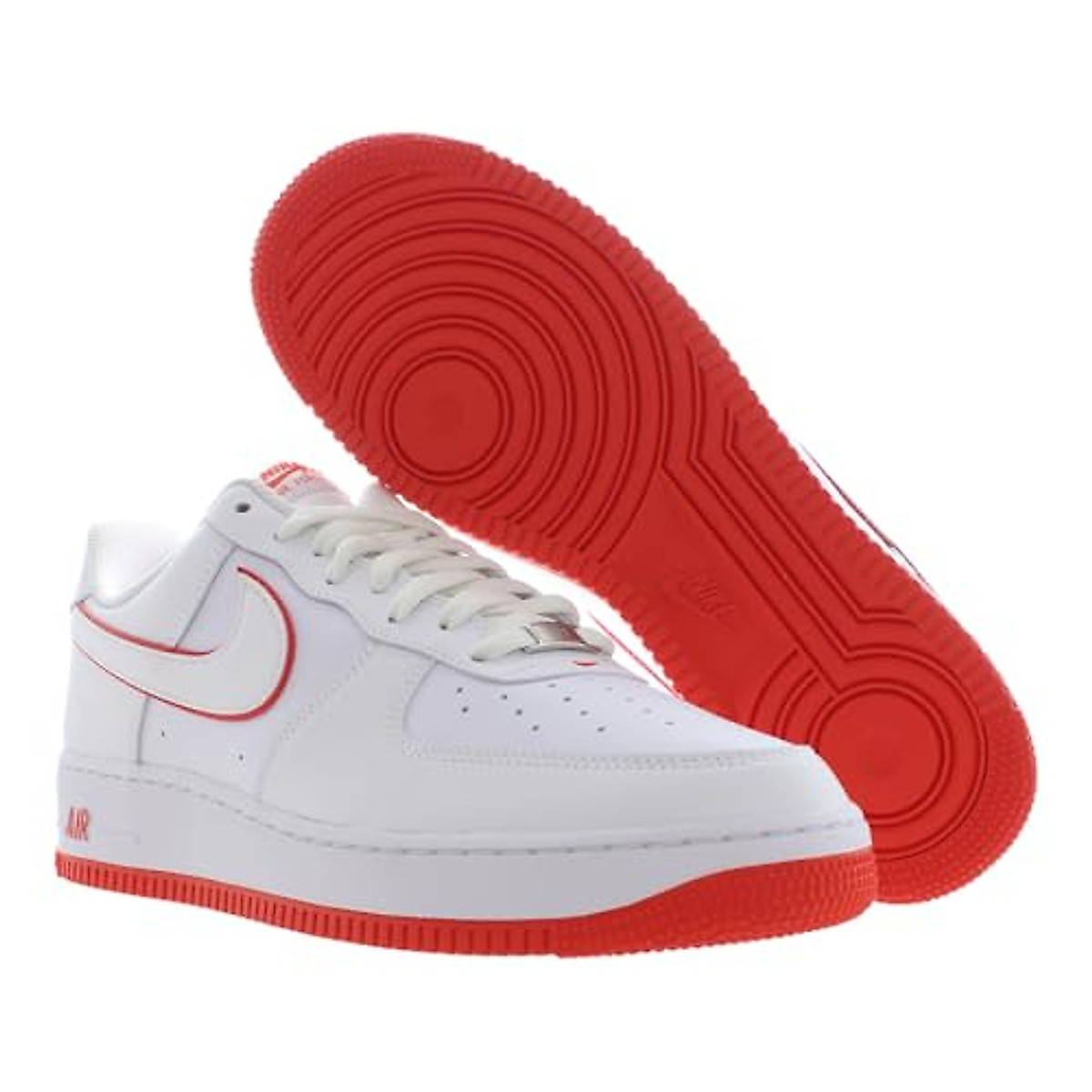 Nike Air Force 1 '07 White/White-Picante Red-White Mens Size 8.5