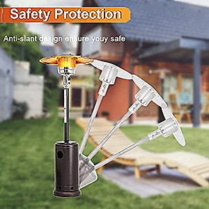 ZIOTHUM 48000 Btu Outdoor Heaters for Patio Propane, Outdoor Heaters for a 15-Foot Diameter Heat Range, Propane Heaters Outdoor with Simple Ignition System, Wheels, Party, Brown