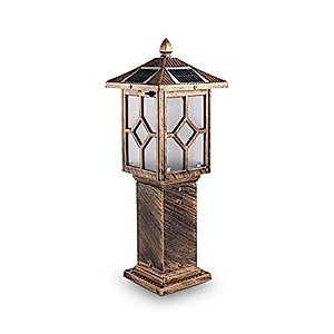 SPNEC Solar Lawn Lamp, Outdoor Waterproof Garden Lamp, Home Led Landscape Lamp, Bronze