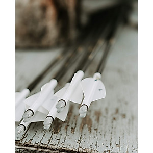 TAC Vanes Arrow Wraps, 4.25" x 1.0", White Wraps, Pack of 13 Arrow Wraps, Arrow Accessories for Archery Bowhunting and Target Shooting