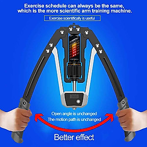 EAST MOUNT Twister Arm Exerciser with Counter Display-Adjustable 22-440lbs Hydraulic Power, Home Chest Expander, Shoulder Muscle Training Fitness Equipment, Arm Exercise Strengthener