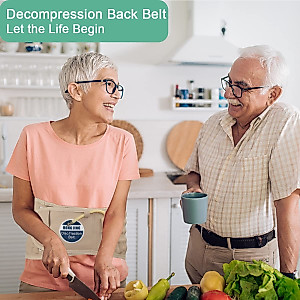 Back Decompression Belt Lumbar Support for Back Pain Relief - HONGJING Lower Back Traction Device, One Size Fits 29-49 Waist