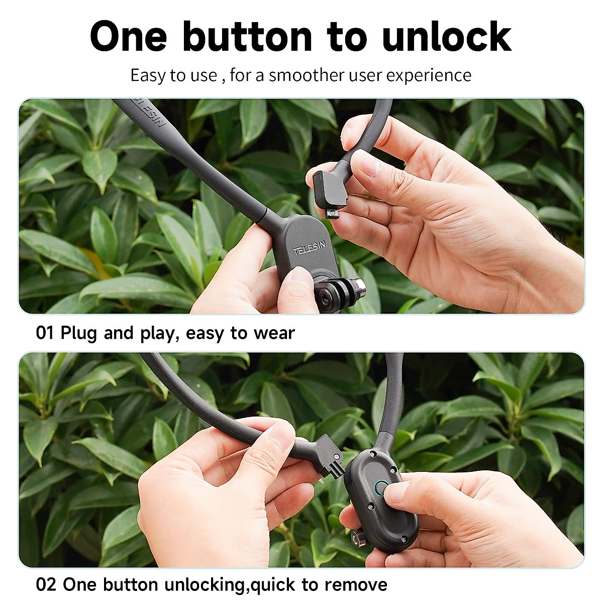 TELESIN SE Neck Mount with Phone Holder Vertical Adapter Kit, Necklace Lanyard Strap Head Chest POV Selfie Accessories for GoPro Max Hero 12 11 10 9 8 Insta360 X3 X4 Go3 Ace Pro DJI Action 4 Pocket 3