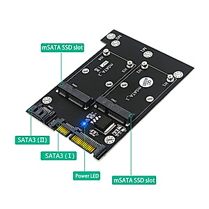 SOLUSTRE Adapter Board mSATA Adapter mSATA SSD Reader Adapter mSATA SSD Adapter SSD Adapter Card Computer Supply mSATA to 3.0 Adapter Mini Converter Expansion Card Metal