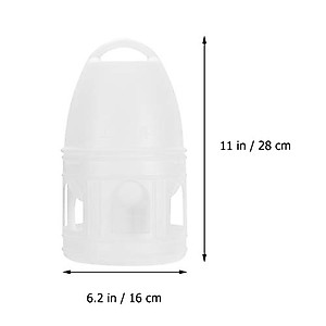 TEHAUX Pigeon Water Feeder, Bird Water Drinker 3L Bird Water Dispenser Automatic Feeder Hanging Water Bottles for Pigeon (White)
