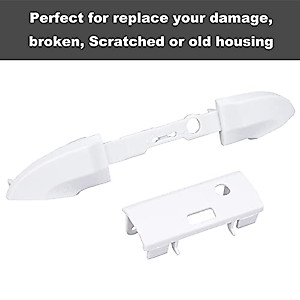 IKPEK RB LB Bumpers Shoulder Trigger Buttons Top Middle Bracket Controller Replacement for Xbox Series X & S (Black + White)