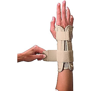 Mueller Wrist Stabilizer, Small/Medium, Beige, 1-Count Package