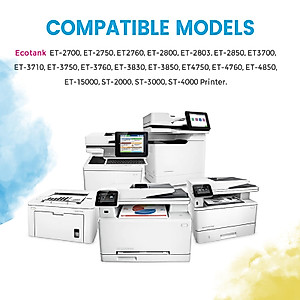 Volca Spares T502 502 T522 522 Ink Refill Bottles for Epson EcoTank Printer ET-2800 ET-2850 ET-3830 ET-3843 ET-3850 ET-4800 ET-4850 ET-15000 ET-2750 ET-2760 ET-2720 ET-2400