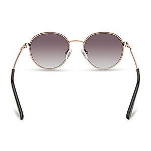 GUESS womens Classic Round Sunglasses Sunglasses, Gold/Smoke Mirror, 51mm US