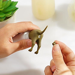 MZLUWM 3Pcs Pooping Dog Butt Toothpaste Topper,Funny Creative Toothpaste Squeezer, Funny Toothpaste Dispenser,Pooping Toothpaste Cap,Toothpaste Dispenser Fun Interesting Gadgets Gift for Friends