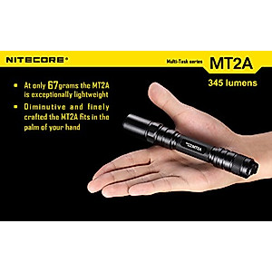 Nitecore MT2A 345 Lumens LED Flashlight w/Bonus Premium Holster - Use 2X AA Batteries