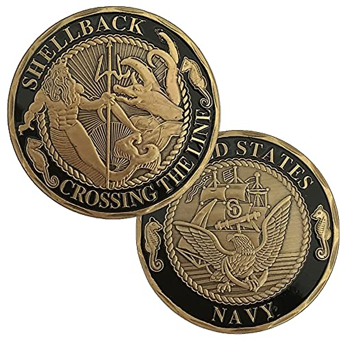 Shellback Crossing The Line Challenge Coin