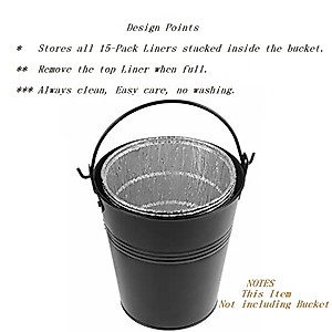 Firsgrill 30-Pack Grease Bucket Liners Replacment for Mostly Z Grill, Green Mountain Pellet Wood Smoker