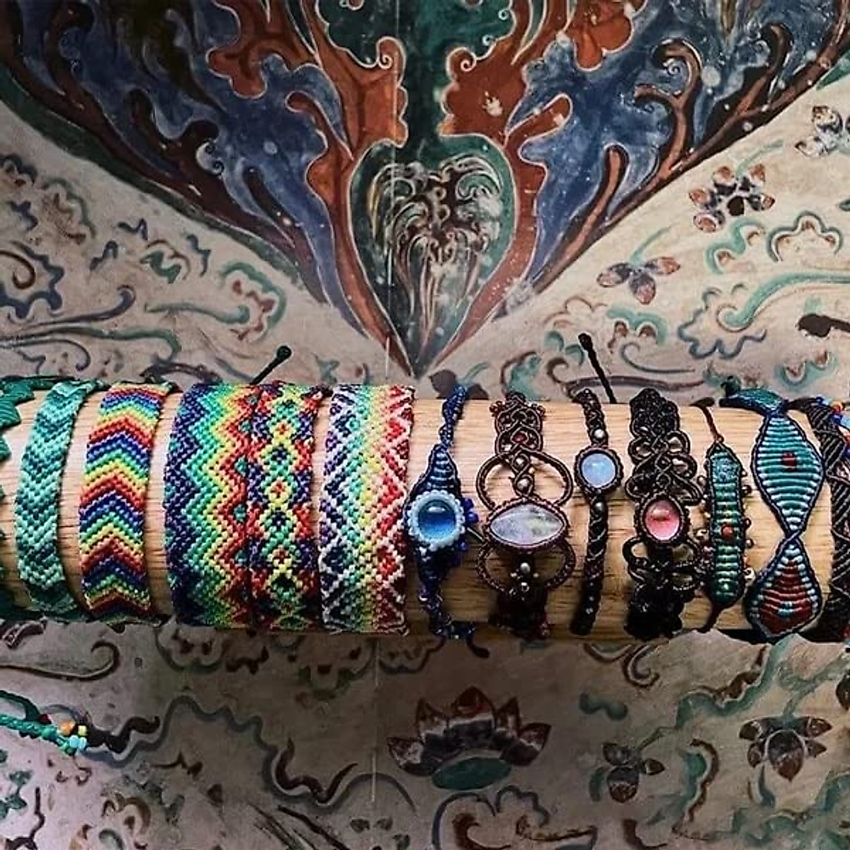 KINTAN DIY Braided Rope Kit - Rope Weaver Tool Kit, Wooden Weaving Jig Bracelet Maker, Adjustable Wristband Rope Knot Weaver Braided Fixing Tools (with Braided Yarn)