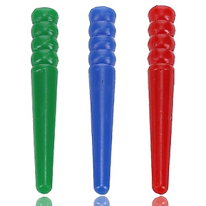 WE Games Replacement Plastic Cribbage Pegs, 36 Standard Crib Board Pegs in Assorted Colors, Tapered Pegs for Cribbage Board Games, Bulk Set Cribbage Pegs