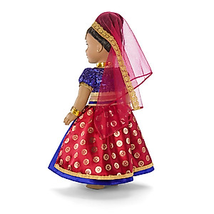 American Girl Girl of The Year Kavi Sharma 18-inch Doll Bollywood Dance Costume Featuring 10+ Pieces for Ages 8+ (Dolls sold separately)