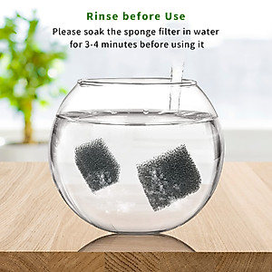 10 Pack Cat Water Fountain Sponges Replacement, Foam Filters for 92oz/2.8L Pet Fountain