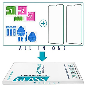 HPTech (2 Pack) Designed for Samsung Galaxy A02s / Galaxy A02 Tempered Glass Screen Protector, Touch Sensitive, Easy to Install, Anti Scratch, Case Friendly