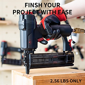 AEROPRO Tools Pneumatic Brad Nailer, 18 Gauge 2 in 1 Air Brad Nail Gun and Staple Gun with 1000pcs Nails for Upholstery, DIY Project, Woodworking