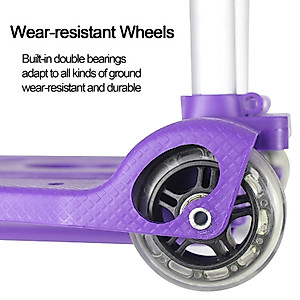 Sutekus Folding Hand Truck and Dolly 110-lbs Lightweight Portable Luggage Cart for School Travel Office Moving (Purple)