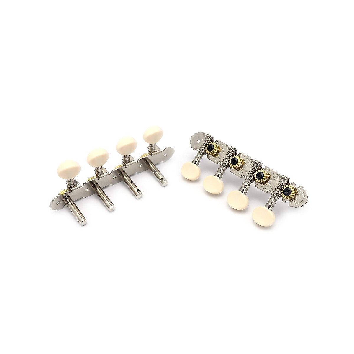 Metallor Guitar Machine Heads Tuning Pegs Tuning Keys for Mandolin Banjo and 8 String Guitars Instruments Double Hole Chrome Plating 4L 4R.