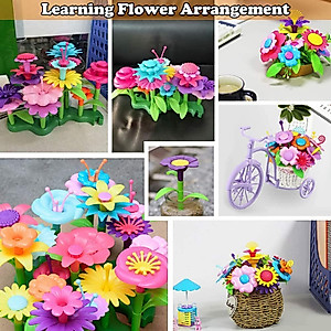 COSILY Flower Toys for Toddler 3 4 5 6 7 Years Old Girls Boys,Flower Garden Building Toy STEM Educational Activity Preschool Toys for Kids Age 3-6 (98 PCS)