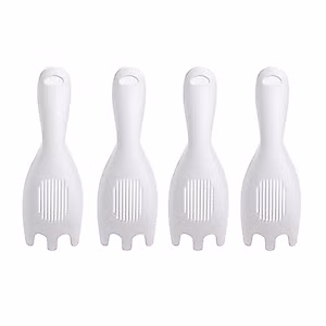 SUODAO Rice Grain Drainer,Useful Cooking Kitchen Tool Separate Beans Rice Colander Filter Rice Washer Strainer Clip(4PCS White)