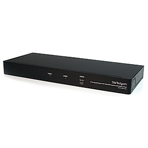 StarTech.com 2-Port Quad Monitor Dual-Link DVI USB KVM Switch with Audio & Hub (SV231QDVIUA), Black