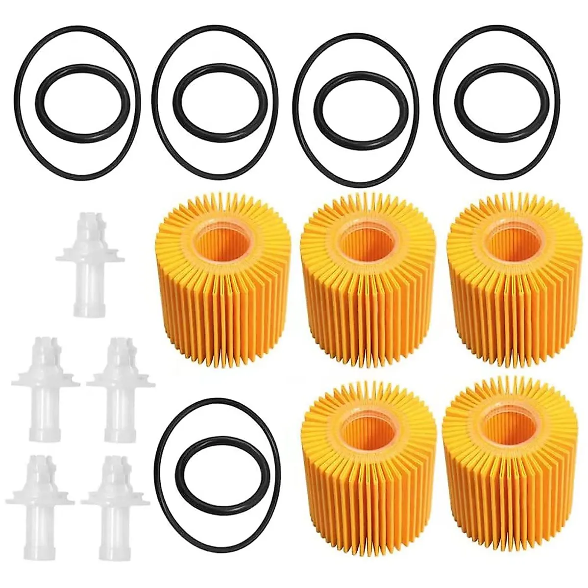 5-Pack 04152-YZZA1 04152-31090 Engine Oil Filter Oil Filters for Toyota Avalon Camry RAV4 Highlander Sienna Lexus Tacoma Venza