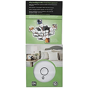 Kidde Wireless Smoke Detector, 10-Year Battery, Voice Alerts, Photoelectric Sensor Wire-Free Smoke Alarm