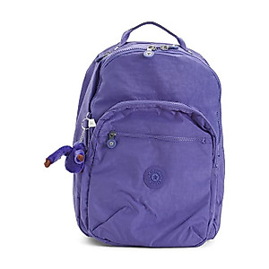 Kipling-Nylon Seoul Large Backpack, Laptop ( EGGPLANT PURPLE)