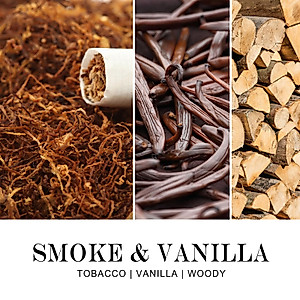 Scented Candles for Men | Smoke & Vanilla Scented Candle - Candle for Men, Men Candles for Home Scented, Candle Gifts for Him/Friend, Aromatherapy Candle in Black Jar