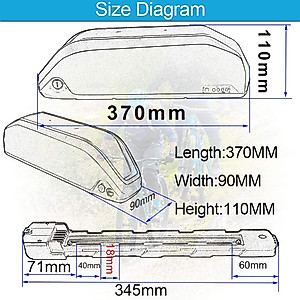 Unit Pack Power 48V Bike Battery - Polly Battery for 1000W 750W 500W Ebike/Electric Bicycle Bafang Tongsheng and Other Bike Conversion Kit(13Ah)