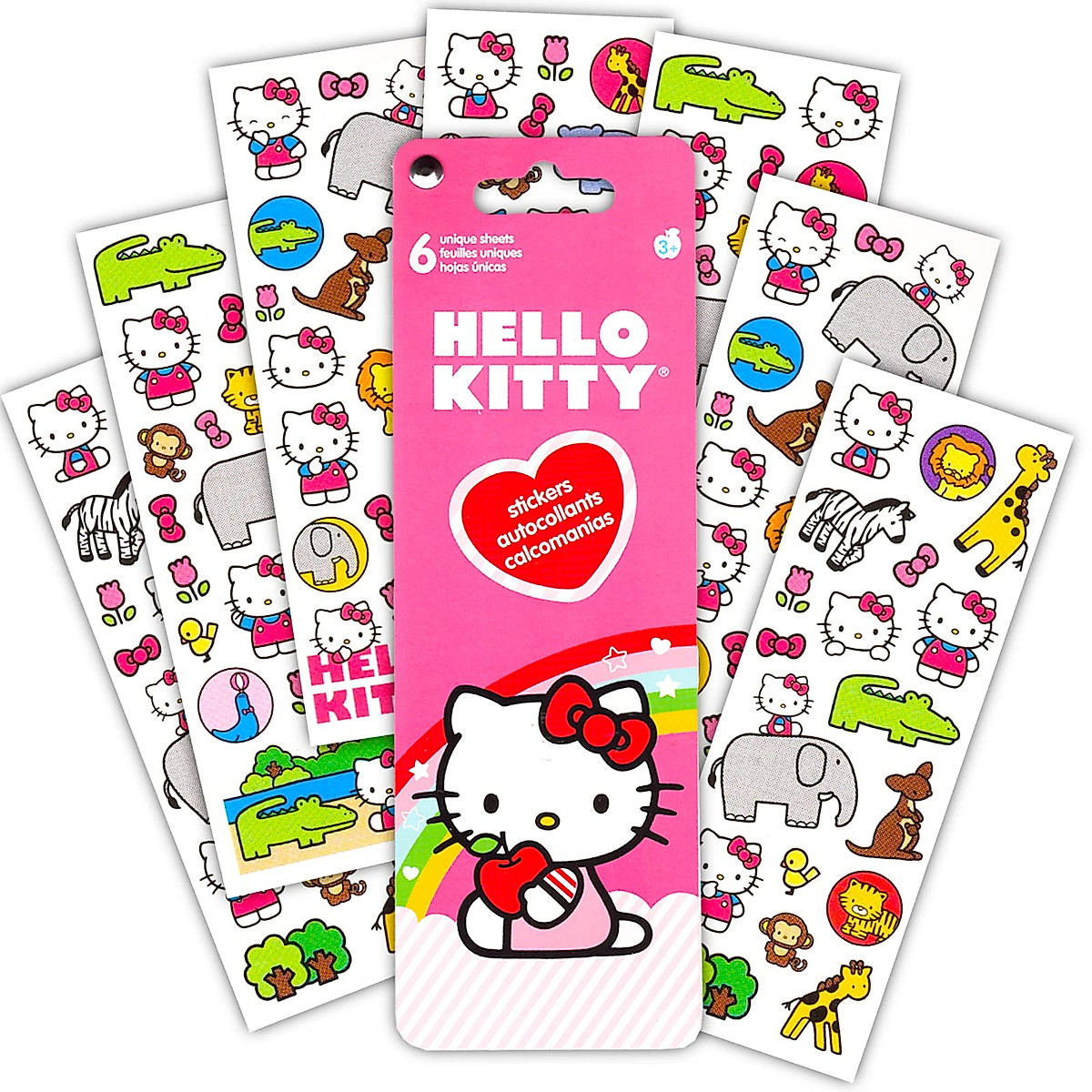 Hello Kitty Backpack with Lunch Box for Girls - Bundle with 16” Hello Kitty School Backpack, Lunch Bag, Water Bottle, Stickers, More | Hello Kitty Backpack and Lunch Box Set