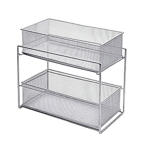 Design Ideas Cabinet Baskets Mesh Silver