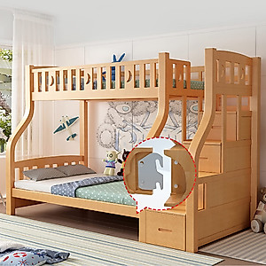 PAGOW 2Pcs #10 Hook Plates, Universal Bed Rail Hook Plates Frame Bracket Headboard Footboard with Pin Replacement Wooden Bed Parts or New Bed Constructions