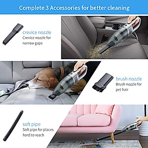 GRUNDIG Handheld Vacuums Cordless,Portable Handheld Vacuum Cleaner with Powerful Suction,5000PA Rechargeable Car Vacuum Cleaner, Handheld Hoover,Lightweight Wet Dry Vacuum for Home, Car and Pet