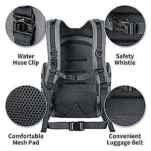 SHARKMOUTH Diaper Bag Backpack for Dad and Mom, Military Molle diaper Pack with Insulated Bottle Holders and Wipe Pocket