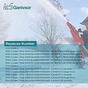 Replacement 754-04195 954-04195A Auger Drive Belt for MTD 3 Stage Snow blowers 754-04195A 954-04195(1/2" x 37")