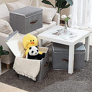 Yawinhe 2-Pack Large Storage Basket, Shelf Basket, Collapsible Storage Bin, Storage Baskets for Baby Clothes Toys Books Organizing