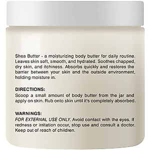 Majestic Pure Shea Body Butter - Intense Hydrating with Fractionated Coconut Oil, Jojoba, and Vitamin E - Moisturize for Dry, and Oily Skin - For All Skin Types - Skin Care for Men and Women - 8 oz