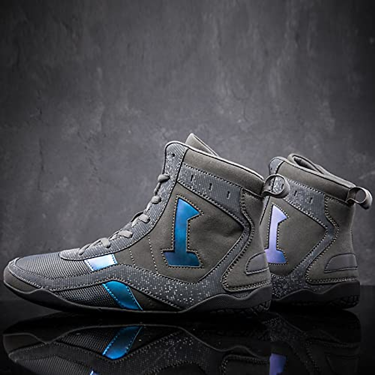 Unisex Wrestling Shoes for Men Women Boxing Shoes Youth Kick Fighting Shoe Boxing Sneaker,Gray