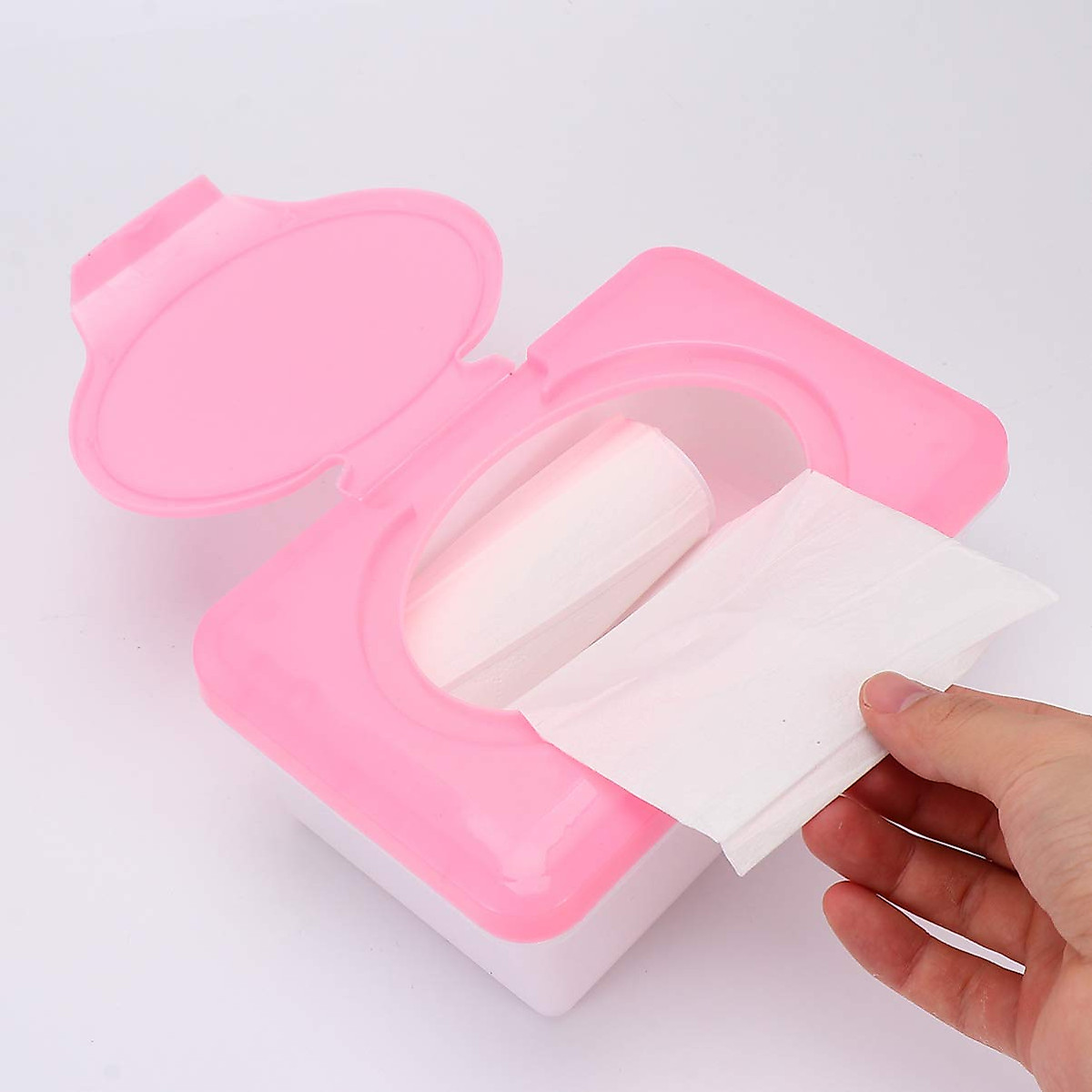 EXCEART 2pcs Diaper Wipes Dispenser Baby Wipes Holder Case Wet Tissue Box Container Desktop Organizer for Office Home Portable Wipes Dispenser