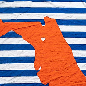 TWIG & BALE Gainesville Florida Baby Blanket Organic Cotton Muslin Swaddle Blanket - 47" x 43" - Fans of Florida Gators Baby Gift for Boys Girls Newborn Receiving Blankets