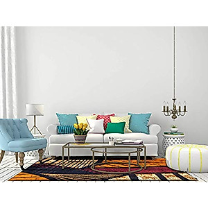 Hot and Warm African Wax Print Area Rugs Non-Slip Floor Mat Doormats Home Runner Rug Carpet for Bedroom Indoor Outdoor Kids Play Mat Nursery Throw Rugs Yoga Mat