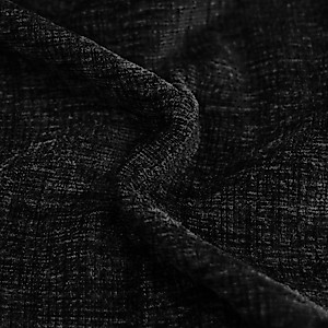 CaliTime Throw Pillow Covers Decorative 18 X 18 Inches Pack of 2 Cozy Chenille Cushion Cases for Couch Sofa Bed Living Room Home Black