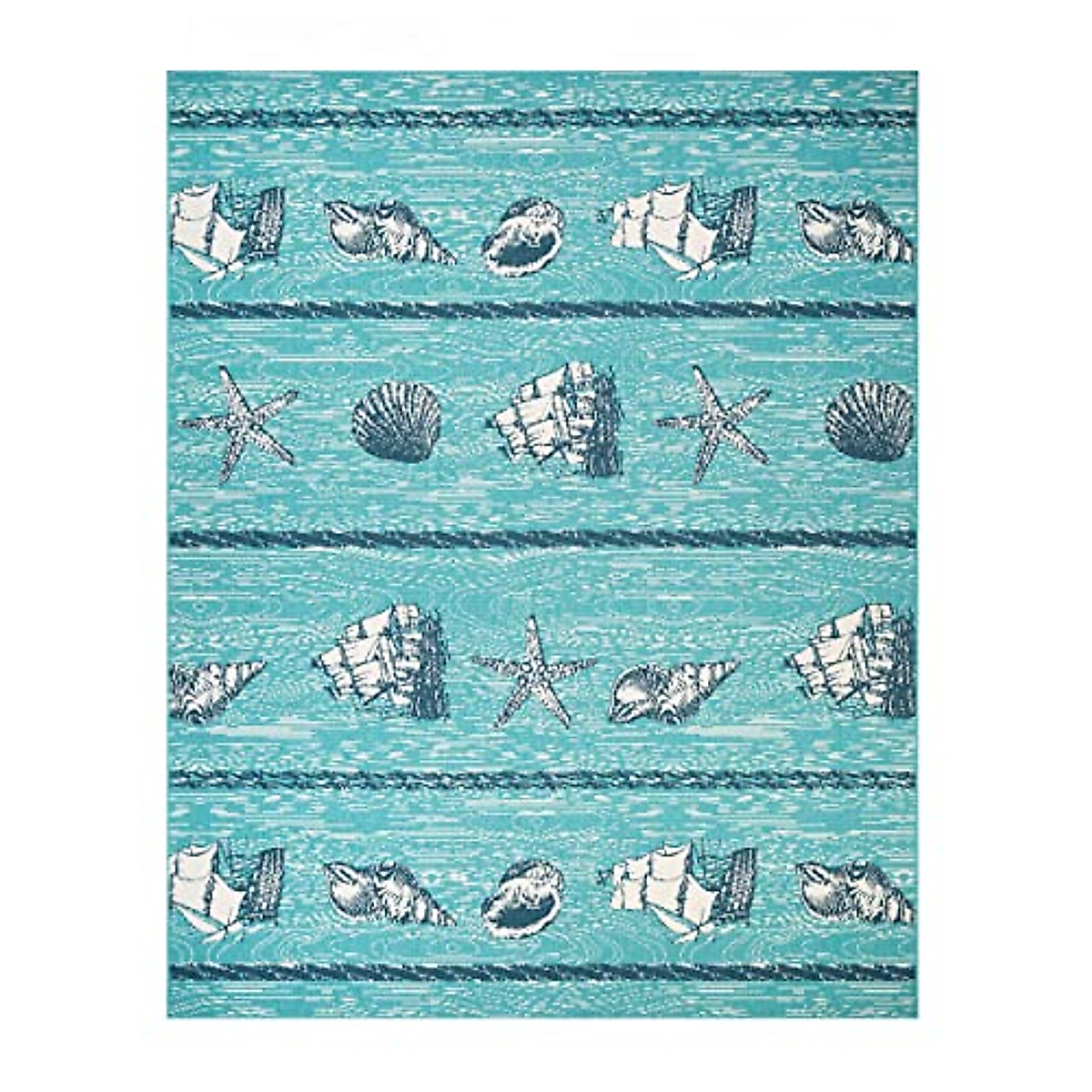 BNM Tropical Leaves Coastal Palm Indoor/Outdoor Area Rug, Sturdy Jute Backing, Perfect for Patio, Backyard, Playroom, Kitchen, Bedrooms, Deck, Dining Room, and Entryway, Pet Friendly, 8' x 10'